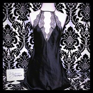 Victoria's Secret | Intimates & Sleepwear | Vs Choker Lace Satin Slip ...